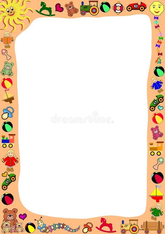 Toys border stock vector. Illustration of copy, decor - 4891090