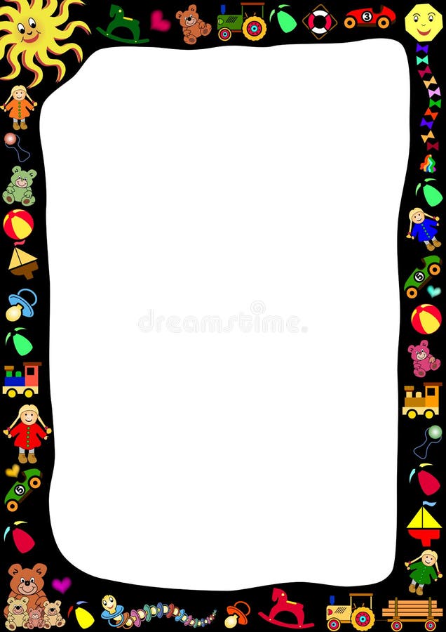 Toys border stock vector. Illustration of copy, decor - 4891090