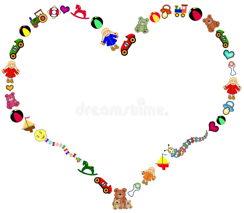 Toy border stock vector. Illustration of abstract, border - 4357285