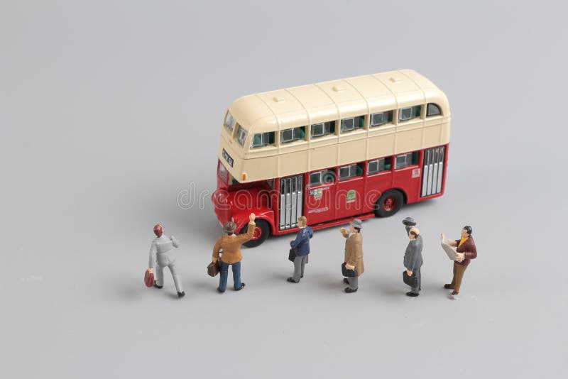 Toys of Bus Figure with White Background Stock Image - Image of people ...