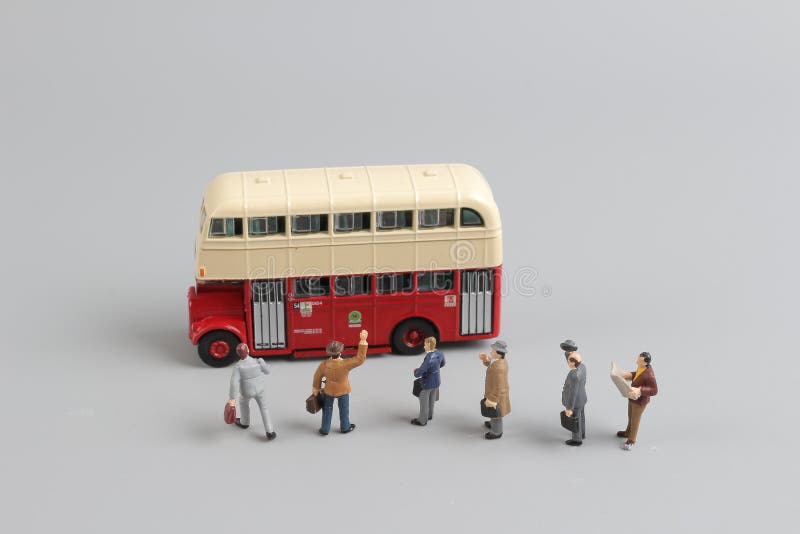 Toys of Bus Figure with White Background Stock Photo - Image of ...
