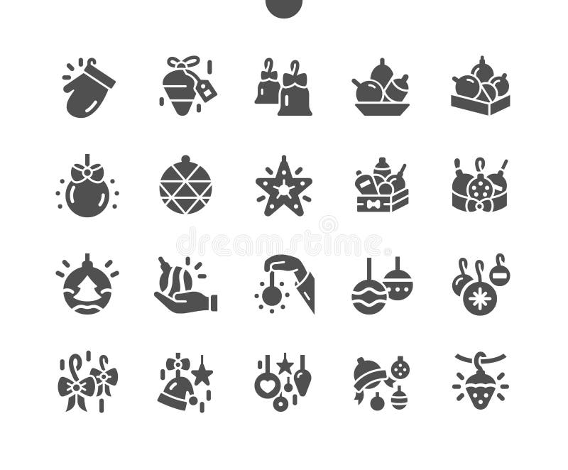 Toys on the Christmas Tree Well-crafted Pixel Perfect Vector Solid ...