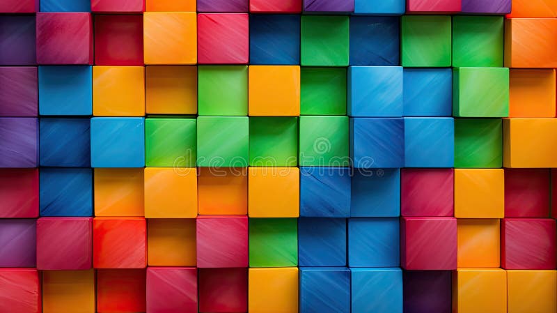 Toys Colorful Building Blocks Stock Illustration - Illustration of ...