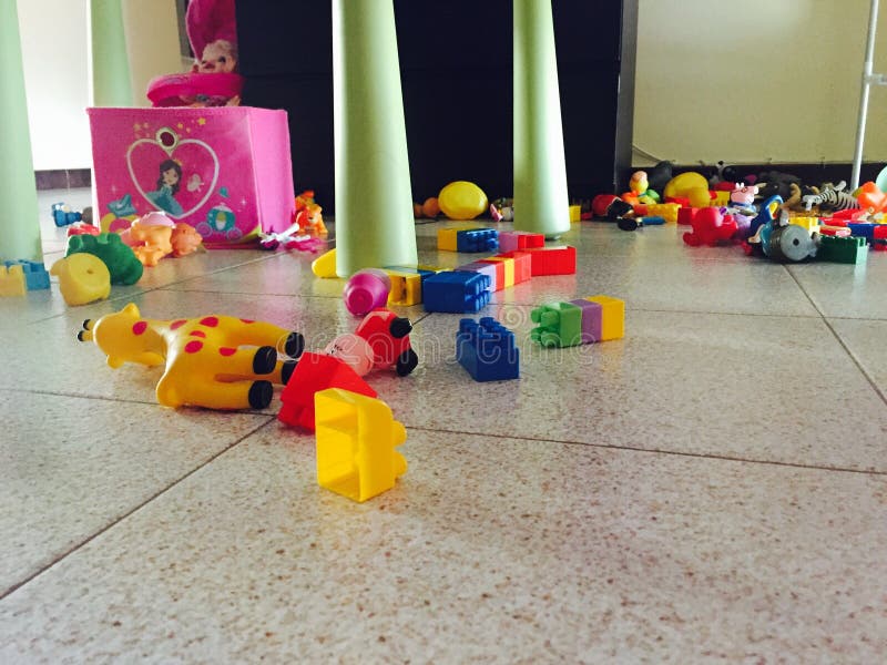 Toys stock photo. Image of caos, toys, coloured, floor - 83026506