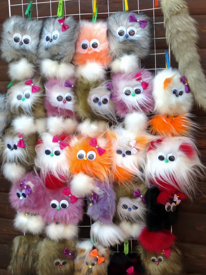Toys Made of Natural Fur Handmade Stock Photo - Image of furry, fuzzy ...