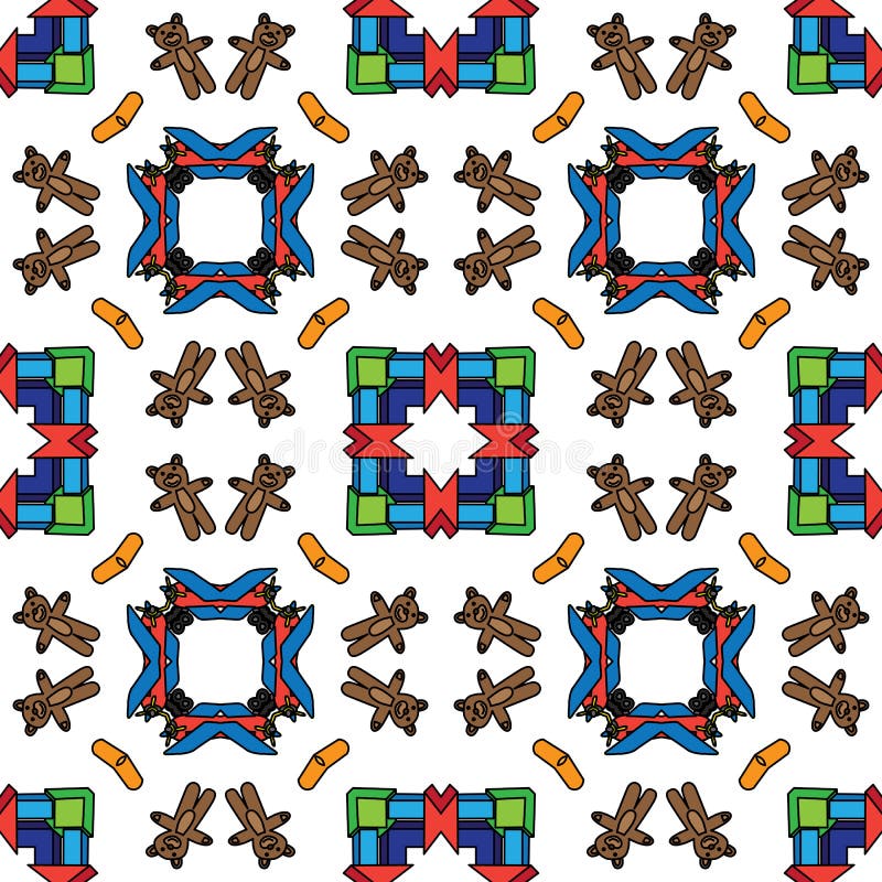 Toys pattern stock vector. Illustration of pattern, wallpaper - 112380586