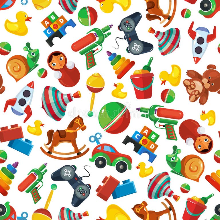 Toys Pattern Background Stock Illustrations – 28,026 Toys Pattern ...