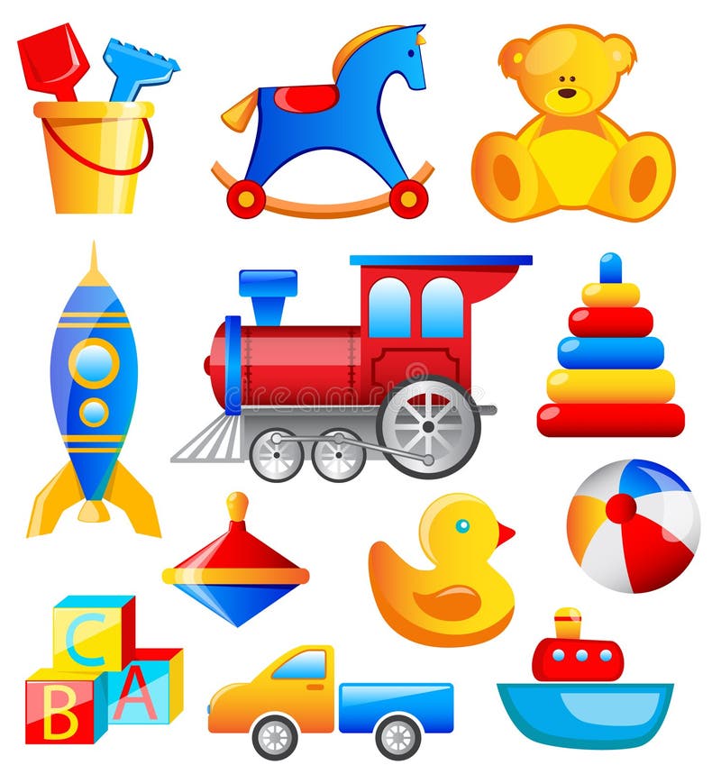 Toys set stock illustration. Illustration of cartoon - 51328698