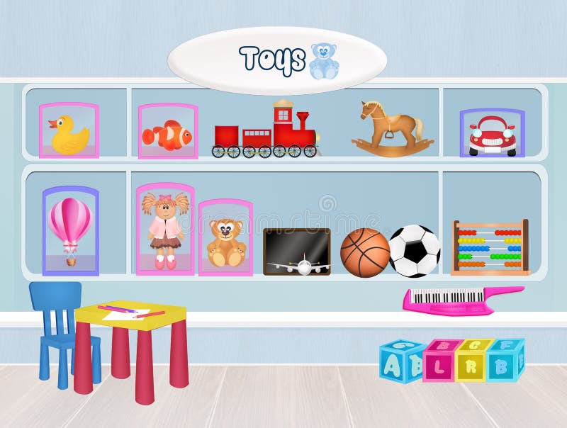 Toys store stock illustration. Illustration of shop, present - 80341211