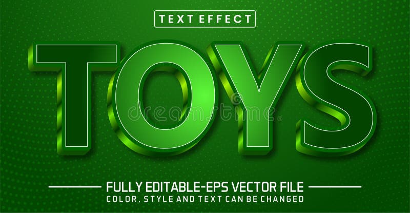 Toys Text Editable Style Effect Stock Illustration - Illustration of ...