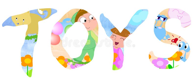 TOYS word stock illustration. Illustration of pets, letters - 2092248