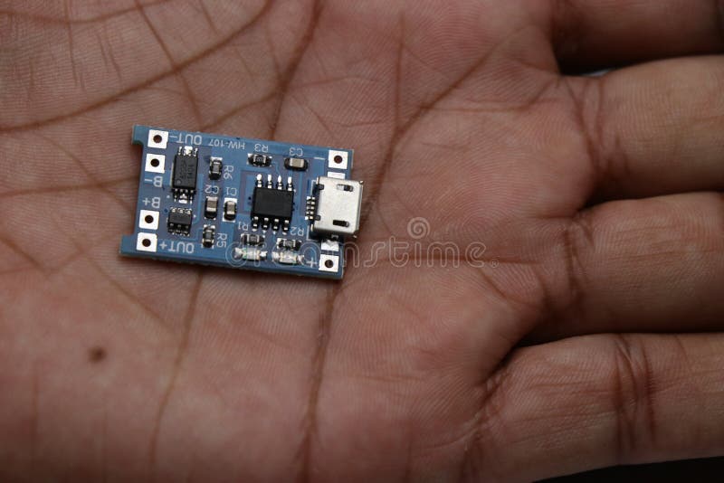 TP 4056 Charging Module Held in Hand. Lithium Ion Battery Charging ...