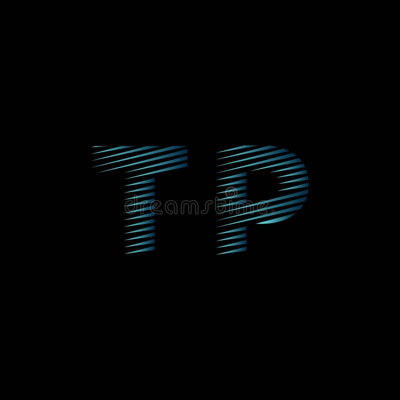 TP Monogram Lines Style Blue Light Vector Stock Vector - Illustration ...