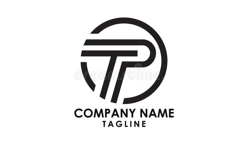 Tp Typography Logo Design Alphabet Stock Vector - Illustration of logo ...