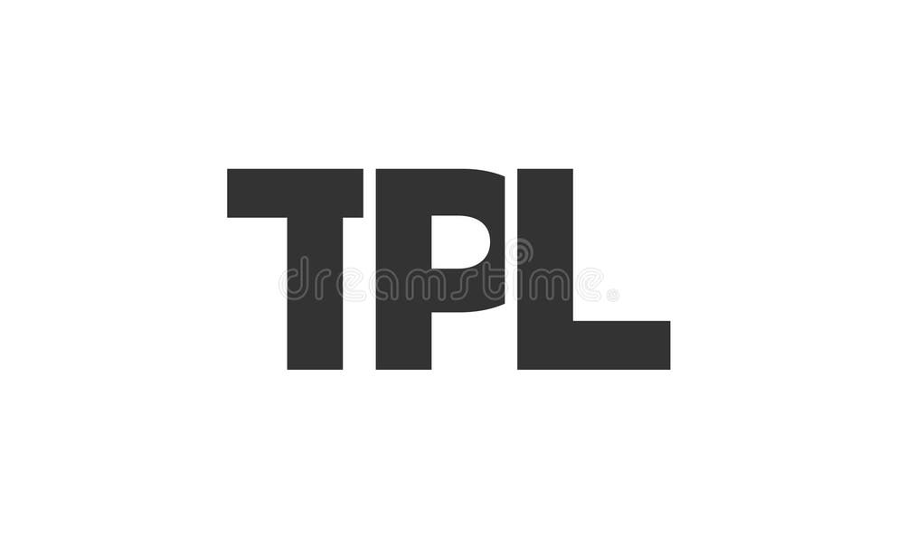 TPL Logo Design Template with Strong and Modern Bold Text. Initial ...