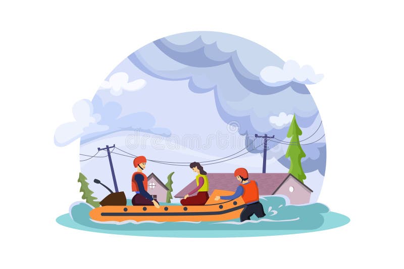 Natural Disasters Illustration Concept on White Background Stock Vector ...