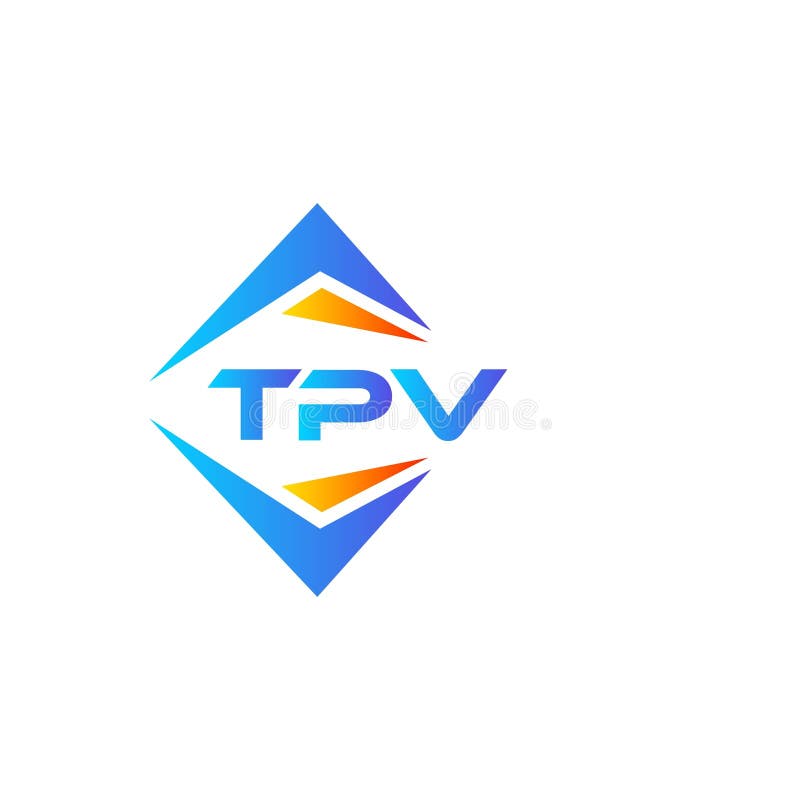 TPV Abstract Technology Logo Design on White Background. TPV Creative ...