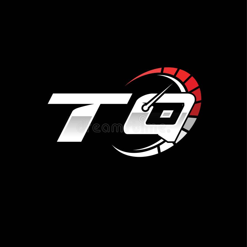 TQ Logo Letter Speed Meter Racing Style Stock Vector - Illustration of ...