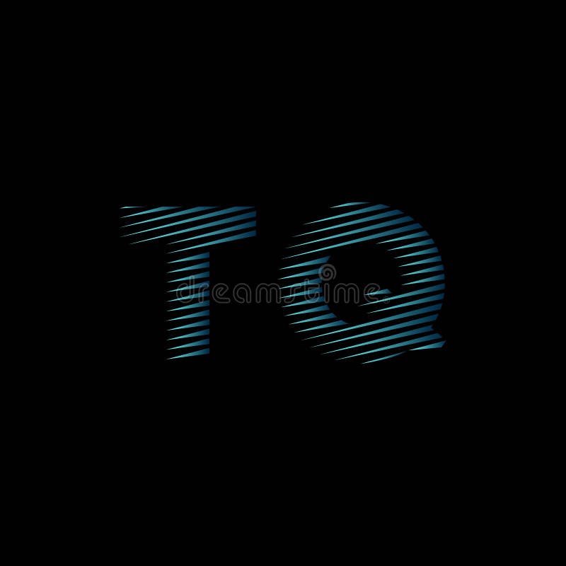 TQ Monogram Lines Style Blue Light Vector Stock Vector - Illustration ...