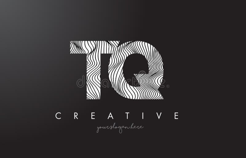 TQ T Q Letter Logo with Zebra Lines Texture Design Vector. Stock Vector ...
