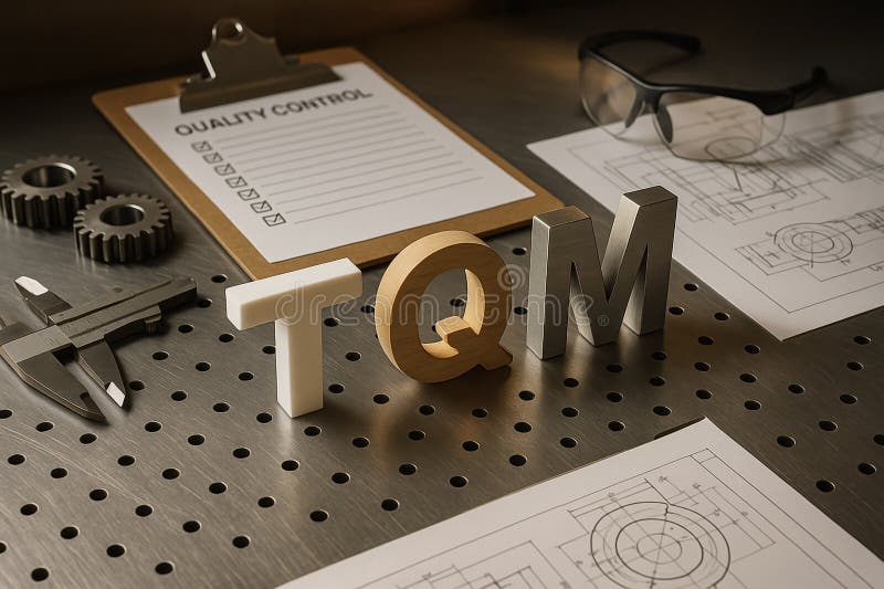 TQM, Total Quality Management. Concept with Keywords, Letters and Icons ...