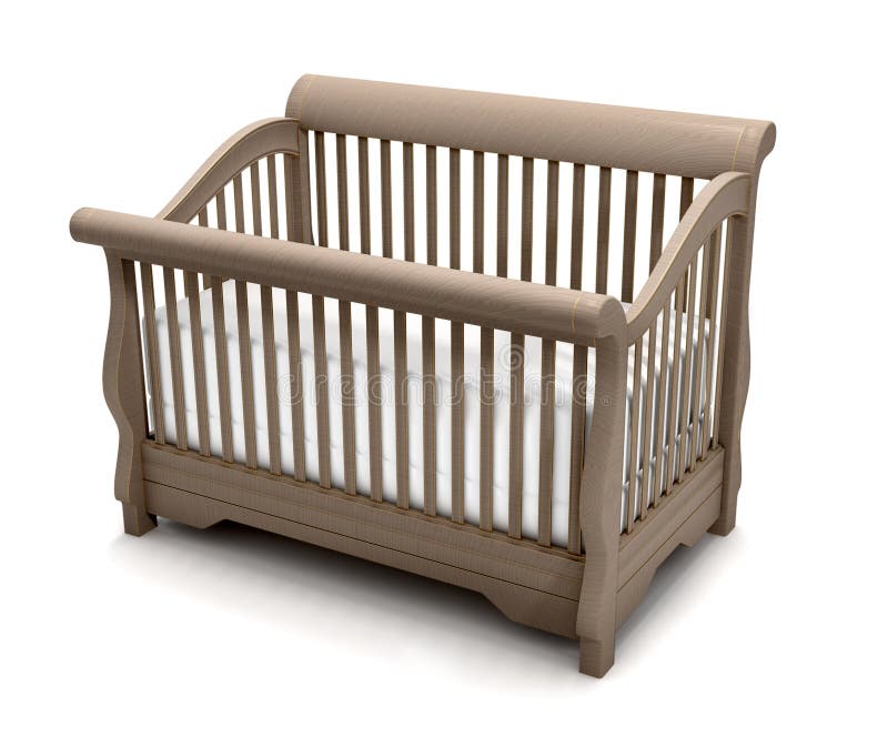 Trä vagga stock illustrationer. Illustration av barnkammare - 29123416