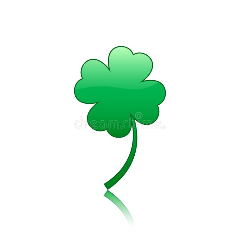 Trébol 2 ilustración del vector. Ilustración de cuatro - 4340503