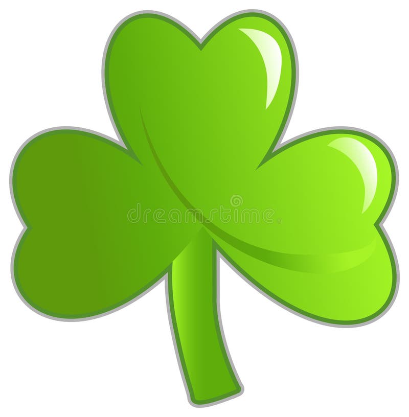Trébol de cuatro hojas ilustración del vector. Ilustración de trébol ...