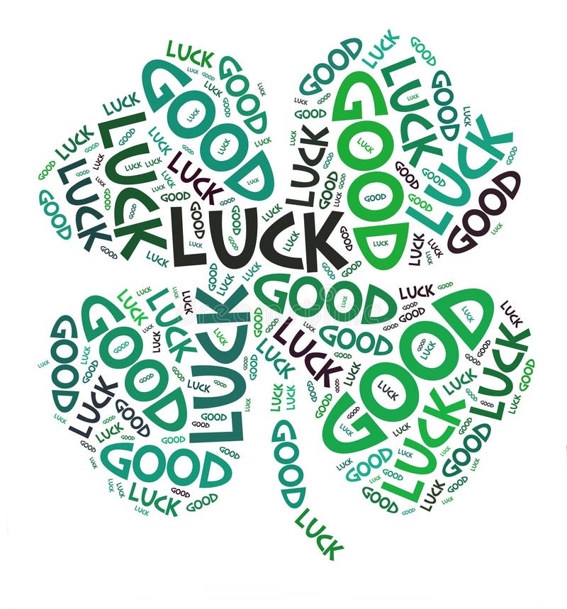 Trébol De Cuatro Hojas Buena Suerte Stock de ilustración - Ilustración ...