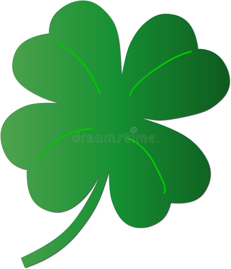 Trébol de cuatro hojas ilustración del vector. Ilustración de extracto ...