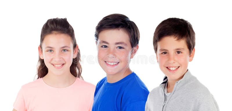 Três crianças imagem de stock. Imagem de feliz, alegria - 107495887