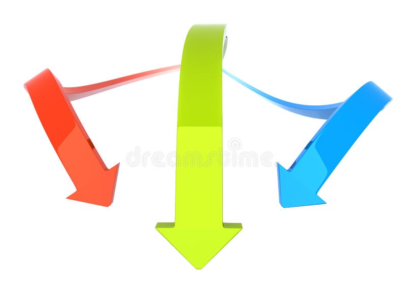 Três setas ilustração stock. Ilustração de encaminhar - 14294040