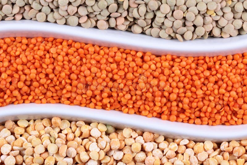 Três Tipos Diferentes Das Leguminosa Imagem de Stock - Imagem de ...