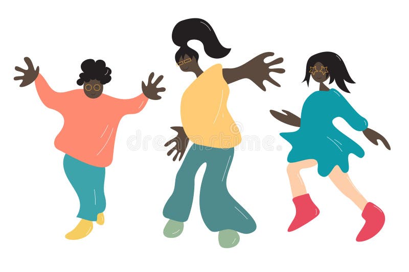 Cute Disproportionate Flat and Simple Illustration of Teenagers Cartoon ...