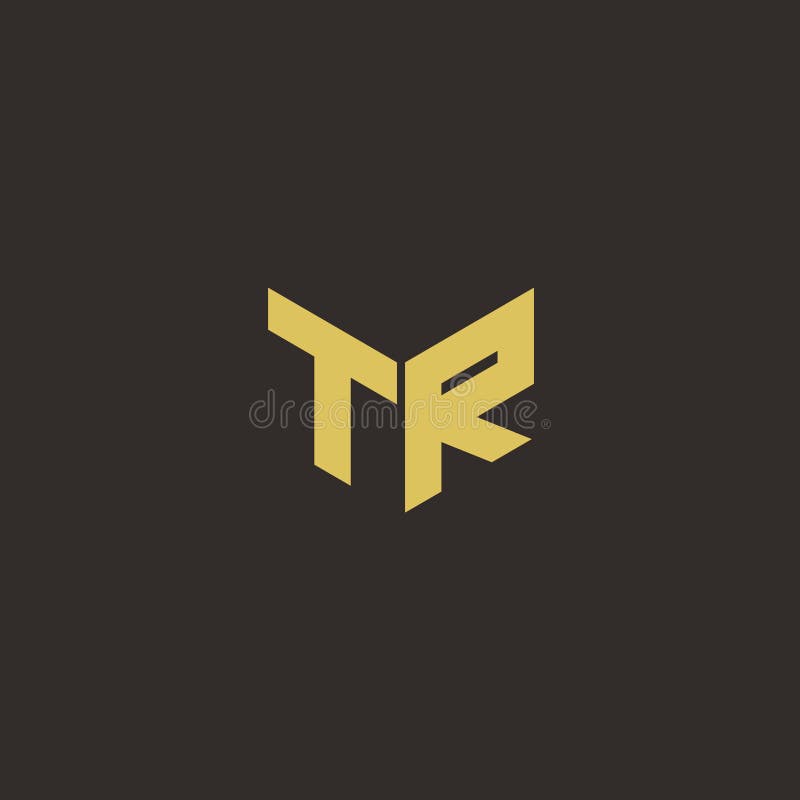 TR Logo Letter Initial Logo Designs Template With Gold And Black ...