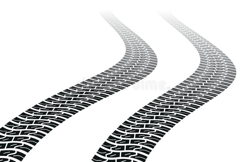 Traço De Enrolamento Dos Pneus Ilustração do Vetor - Ilustração de ...