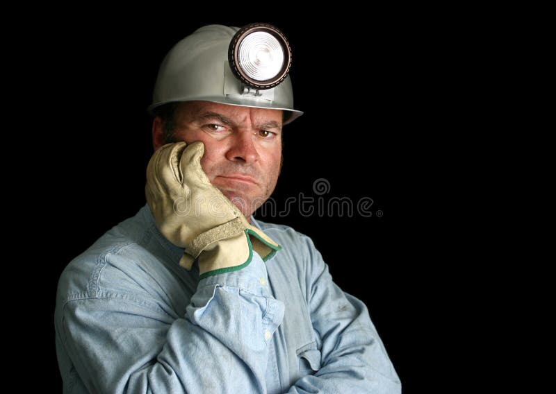 Trabajador De Mina Contrariedad Foto de archivo - Imagen de azul, negro ...