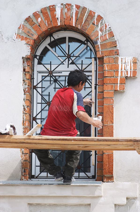 Trabajador-restaurador foto de archivo. Imagen de restaurador - 1050110