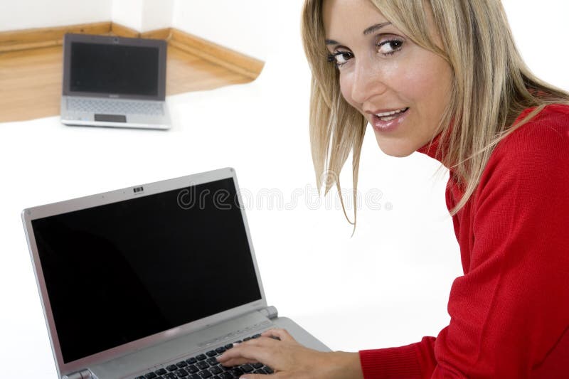 Trabajadora feliz foto de archivo. Imagen de profesional - 16426396