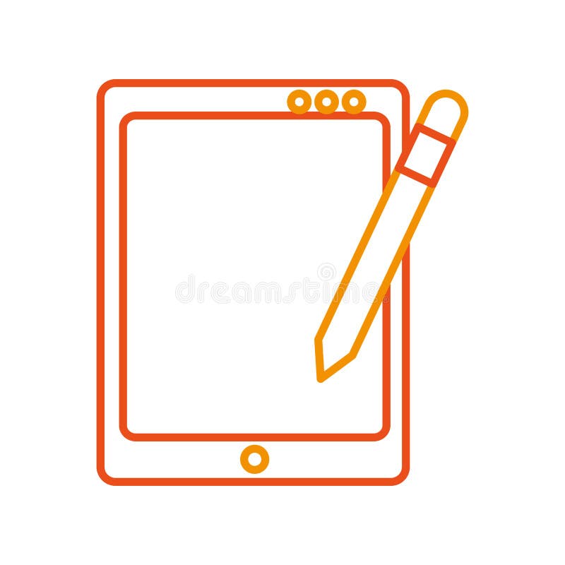 Trabajo Del Dibujo De La Tableta Ilustración del Vector - Ilustración ...