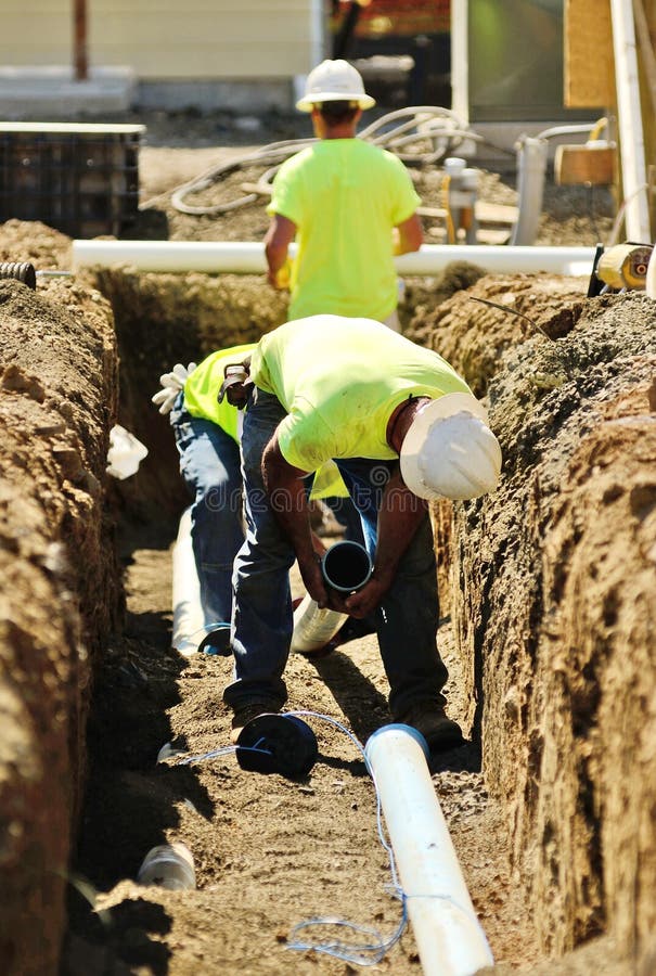 Trabajo del foso imagen de archivo. Imagen de calle, trabajadores ...