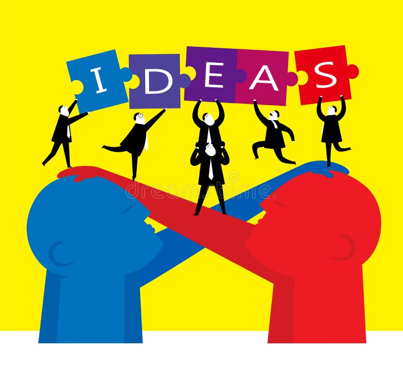 Trabajo En Equipo: Crear Ideas Stock de ilustración - Ilustración de ...