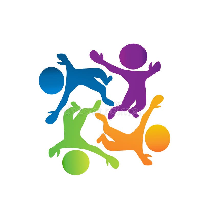 Trabajo En Equipo De Diversa Gente Coloreada Ilustración del Vector ...