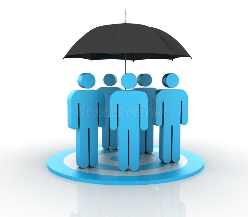 Trabajo En Equipo Del Seguro Stock de ilustración - Ilustración de ...