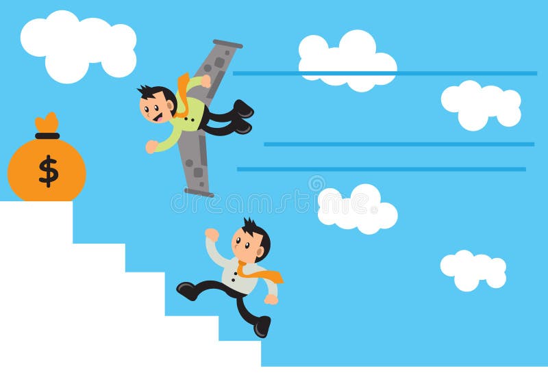 Perdedor Del Ganador Del Personaje De Dibujos Animados Ilustraciones ...