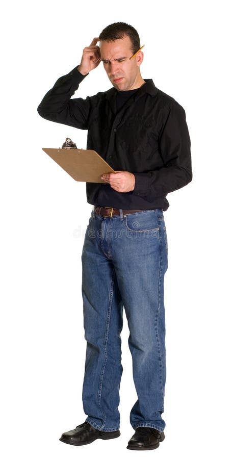 Trabalhador confuso foto de stock. Imagem de infeliz, louco - 9612768
