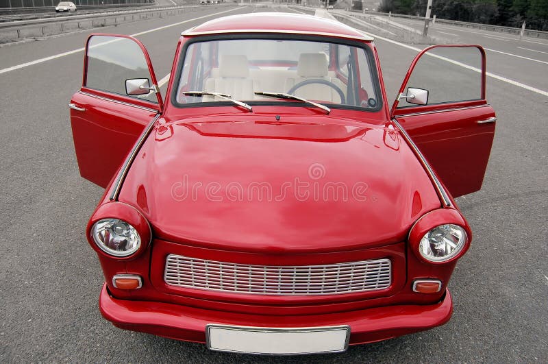 Trabant stock photo. Image of highway, east, small, headlights - 15454300