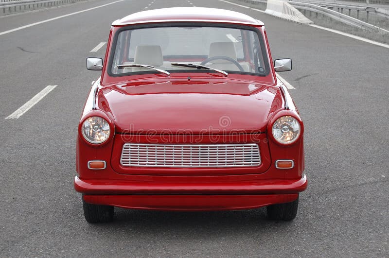 Trabant on a highway stock photo. Image of automobile - 3863190