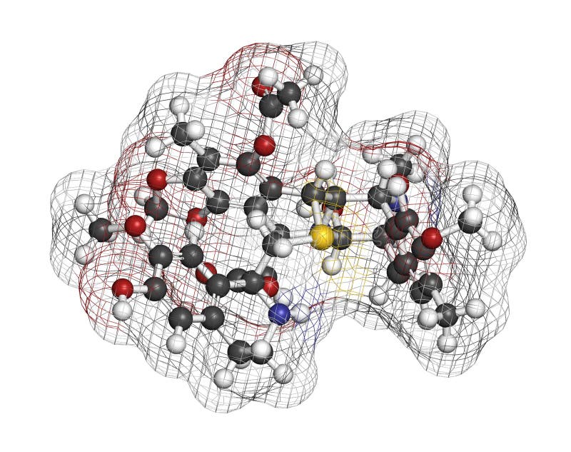Trabectedin Cancer Drug Molecule. Skeletal Formula. Stock Illustration ...
