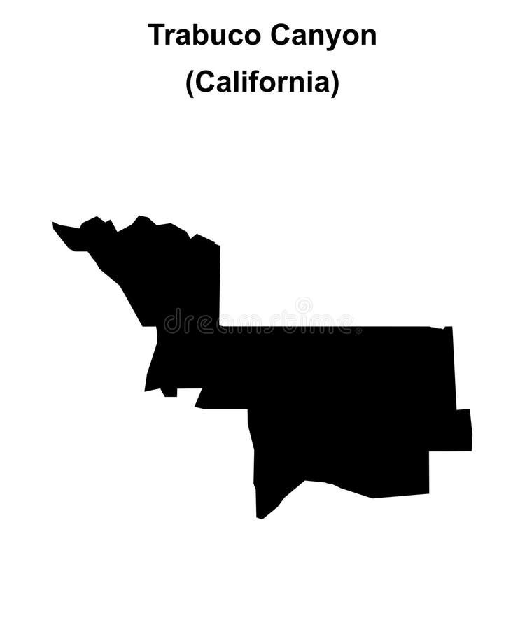Trabuco Canyon Outline Map Stock Illustrations – 1 Trabuco Canyon ...